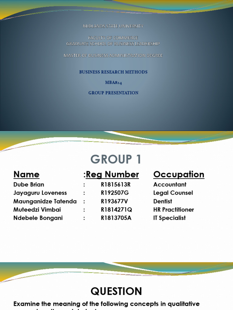BUSINESS RESEARCH GROUP ASSIGNMENT | PDF | Qualitative Research | Focus ...