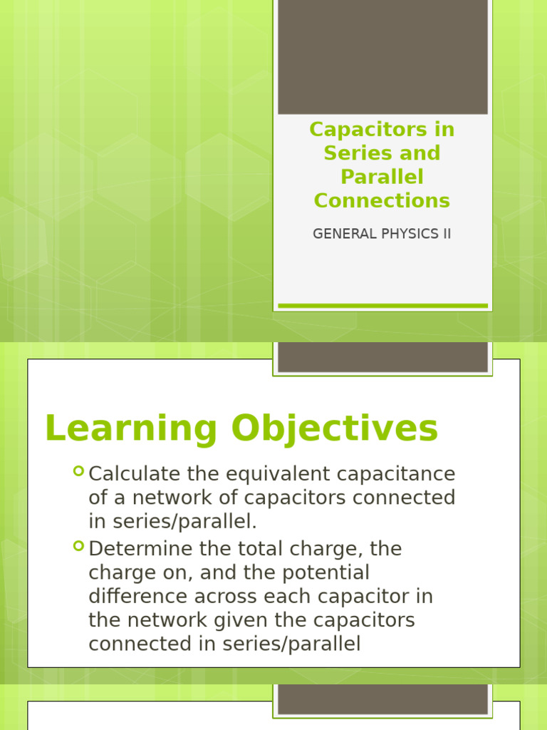 Capacitors in Series and Parallel | PDF | Series And Parallel Circuits ...