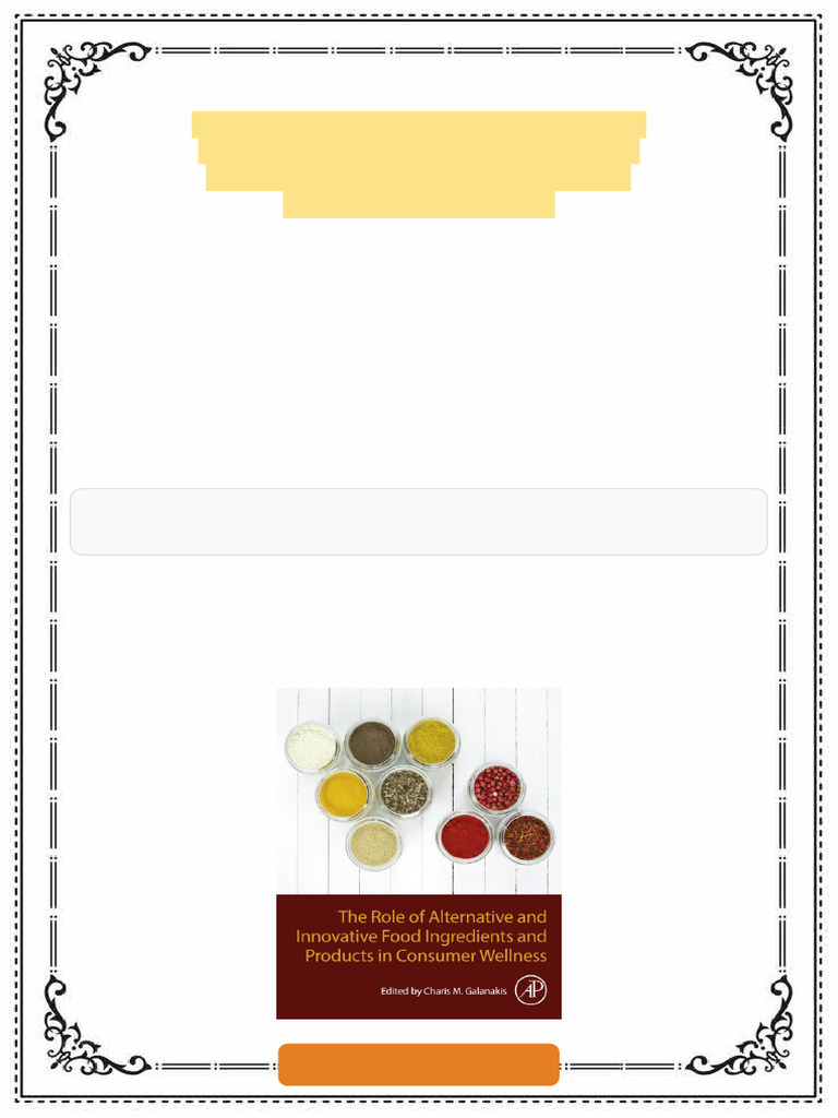The Role of Alternative and Innovative Food Ingredients and Products in ...