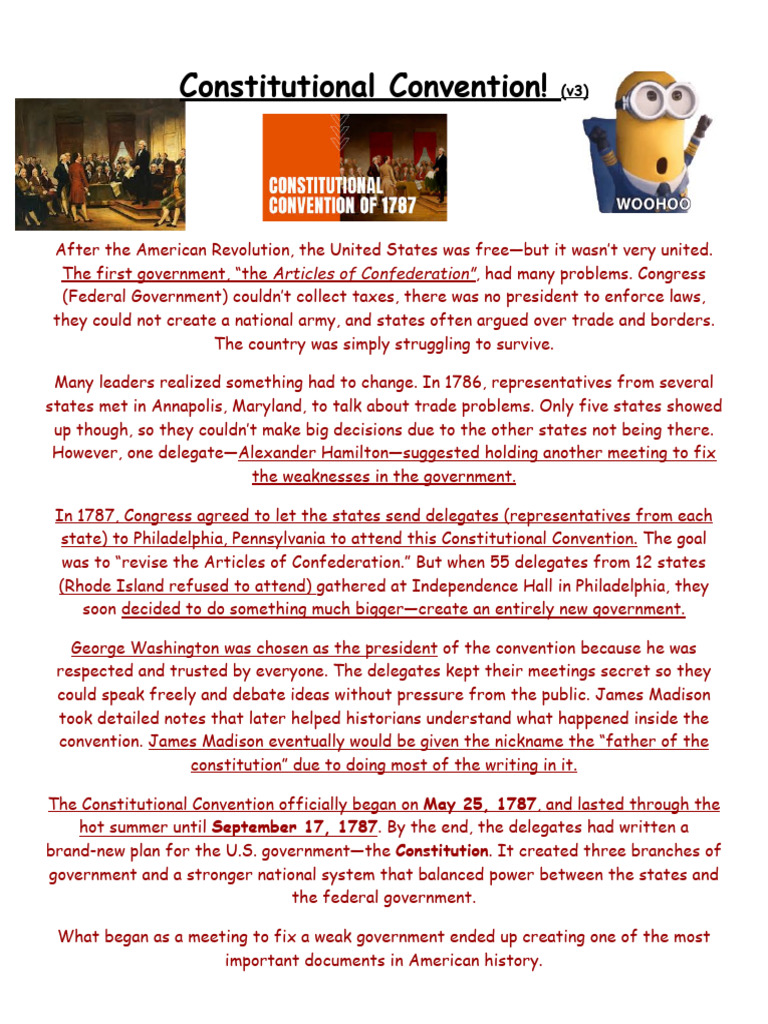Overview of the Constitutional Convention | PDF