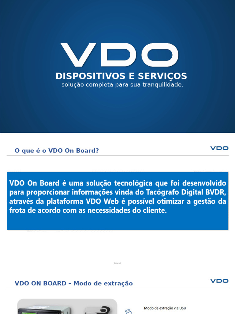 Apresentação VDO On Board - 2025 | PDF | Informática | Telecomunicações