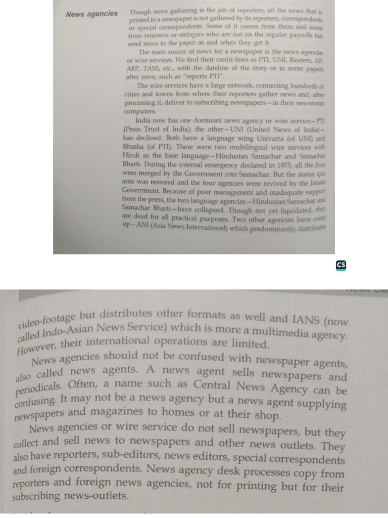 Functions of News Agencies | PDF