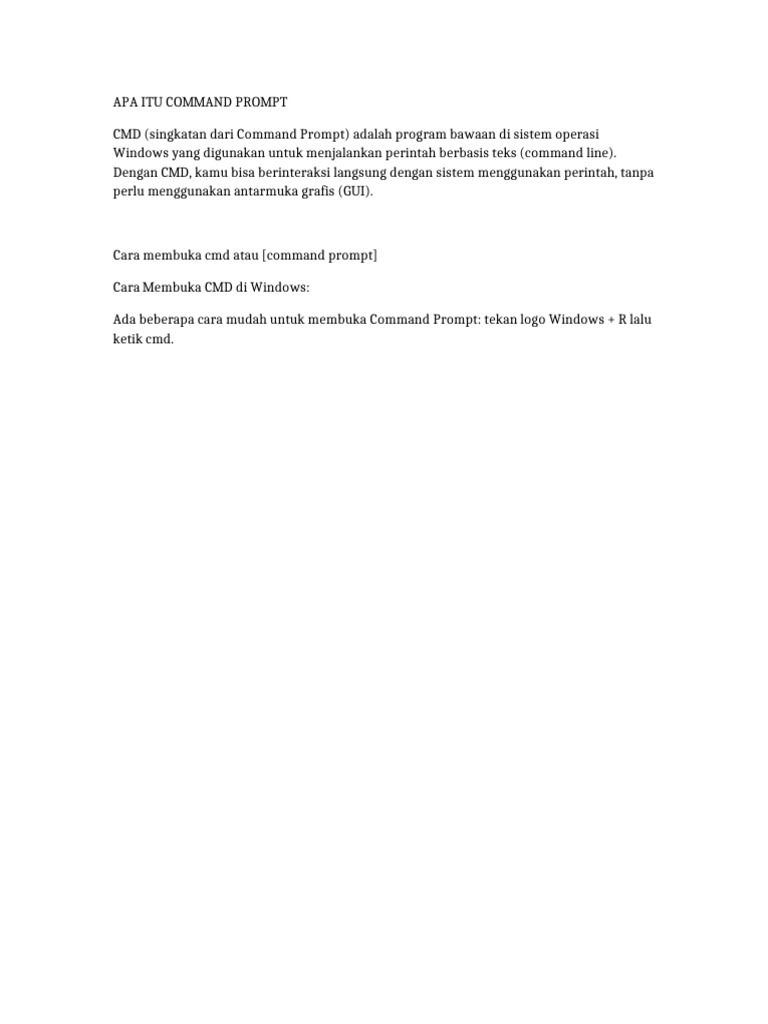 Command Prompt | PDF