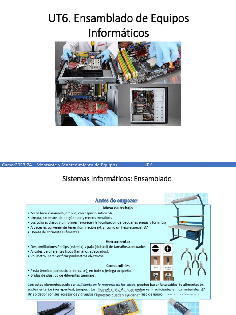Ensamblado de Equipos Informáticos | PDF | Residuos | Residuos electrónicos