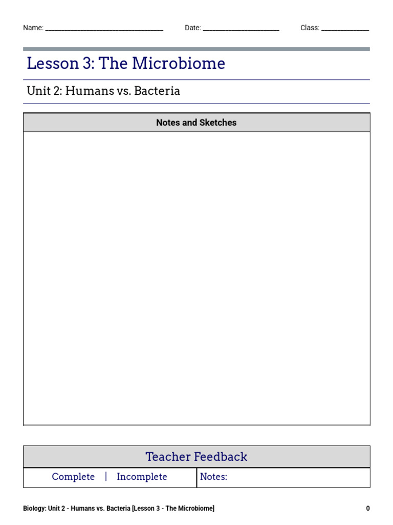 Copy of Copy of BIO _ U2 _ Humans vs. Bacteria _ L3 _ The Microbiome ...
