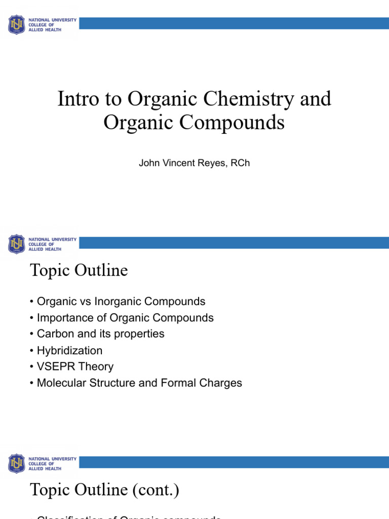 WEEK 11 - Intro To Organic Chemistry and Organic Compounds | PDF ...