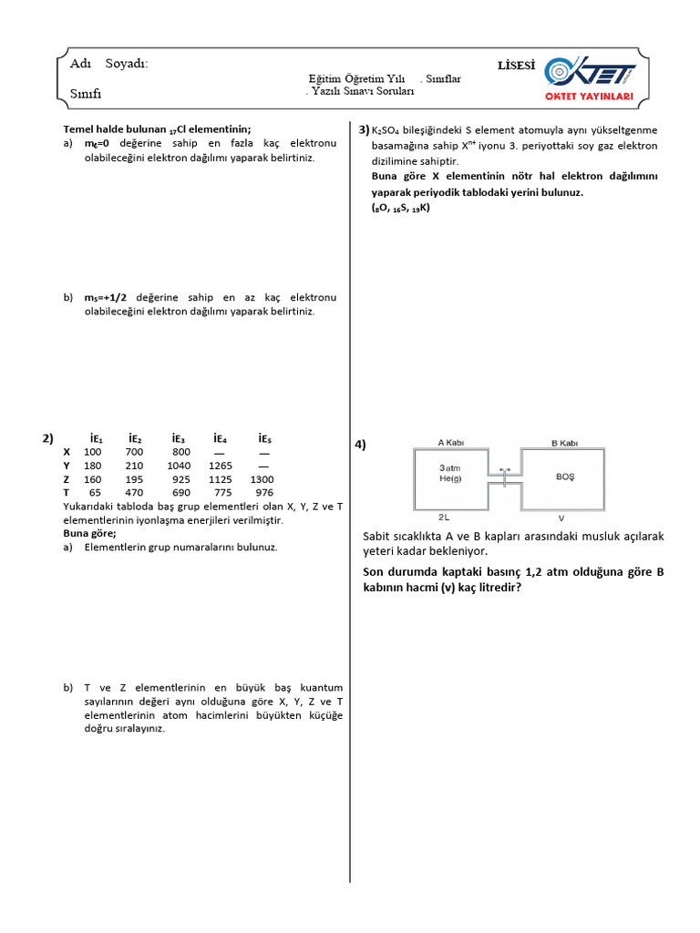 Sınıf 2. Örnek (Senaryo-3) Oktet Yayinlari | PDF