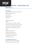 IGCSE Biology: Coordination & Response Notes | PDF