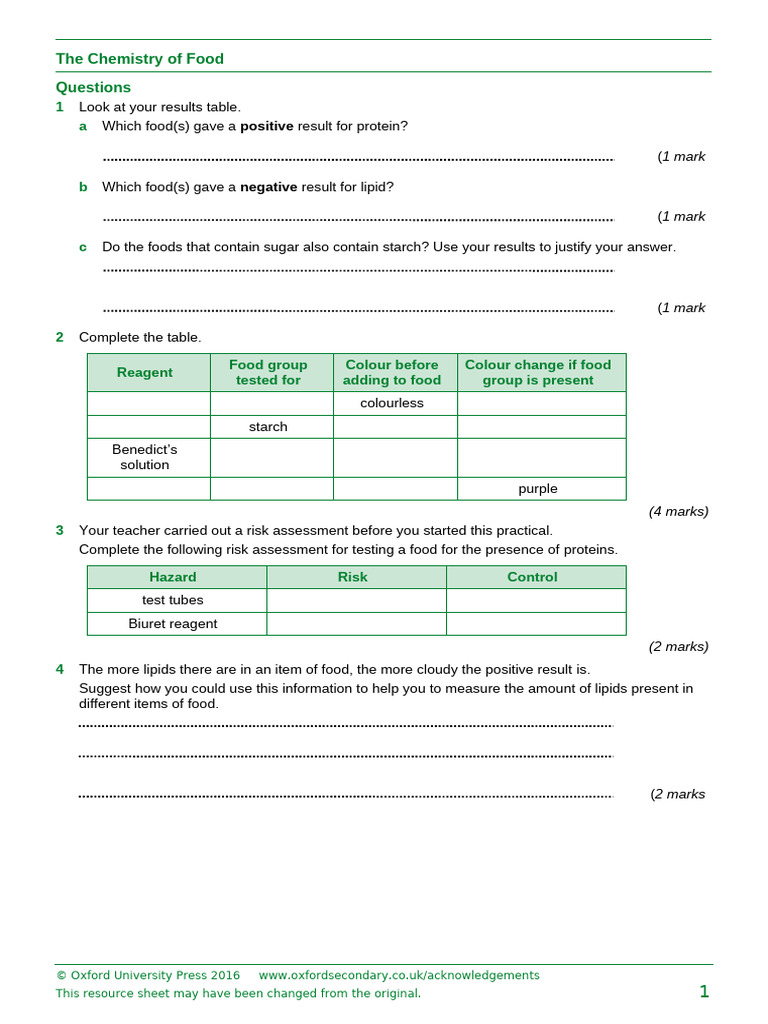 Food Chemistry Testing Guide | PDF | Foods