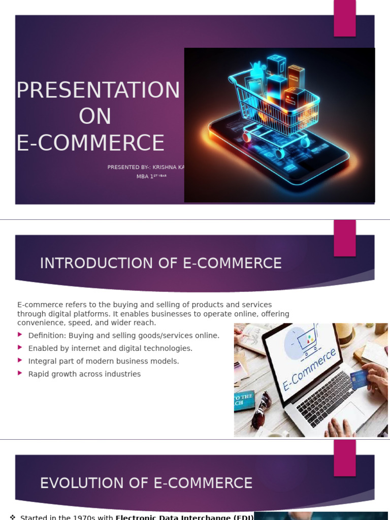 Introduction of E-commerce | PDF | E Commerce | Business Process