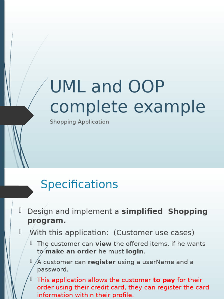 CENG325 - 8 - OOP2 - Shop Example | PDF | Use Case | Login