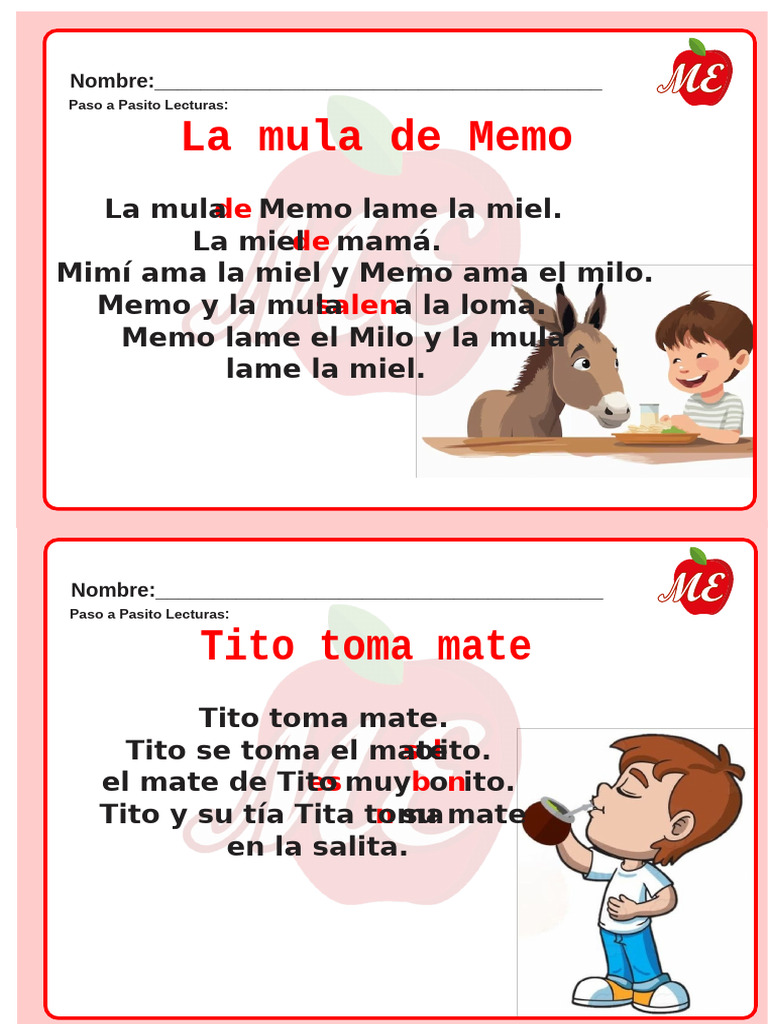 Lecturas Infantiles: Cuentos Cortos | PDF