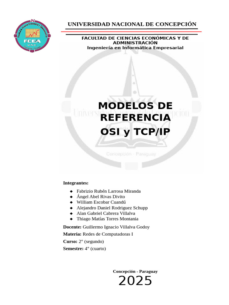 Modelos de Referencia Osi y TCP | PDF | Modelo osi | Protocolos de internet