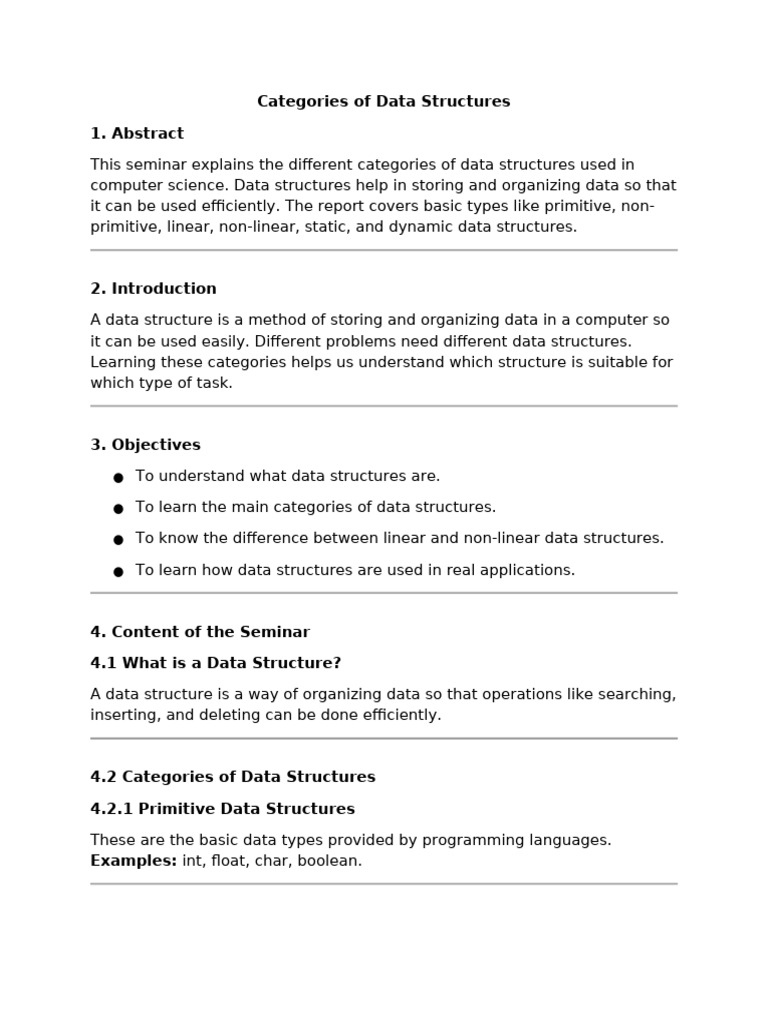 Categories of Data Structures | PDF | Data Structure | Queue (Abstract ...