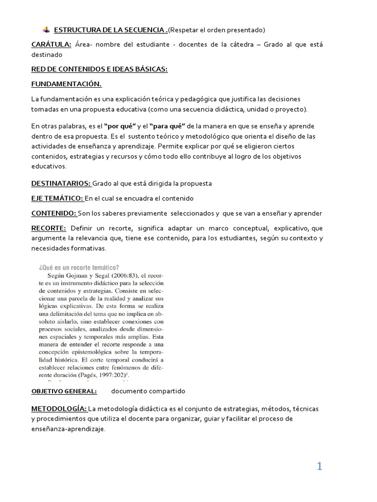 Estructura de La Secuencia | PDF | Enseñando | Evaluación