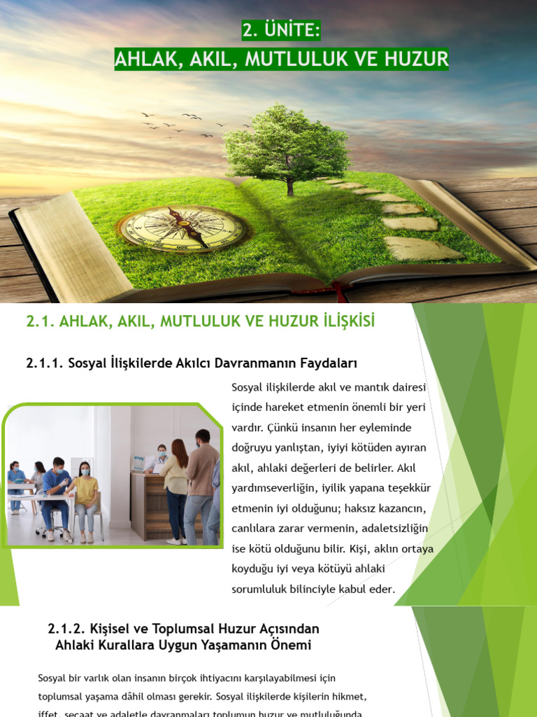 Klasik Ahlak Metinleri 2. Ünite Sunu | PDF