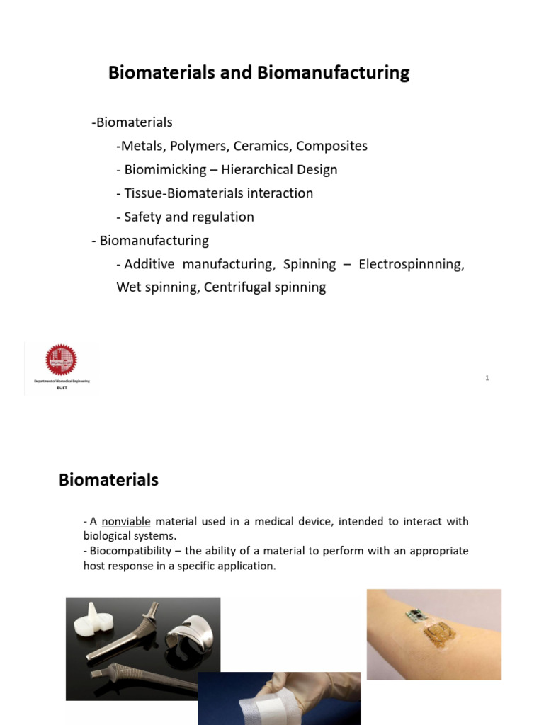 Overview of Biomaterials and Applications | PDF | Scanning Electron ...