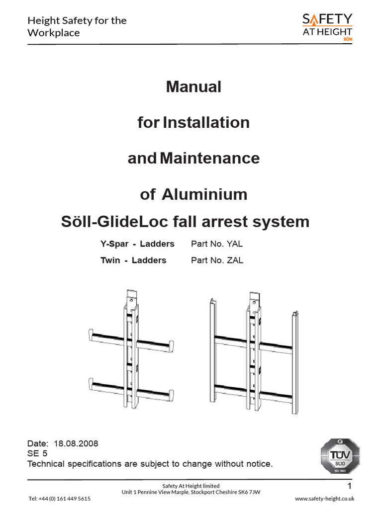 GlideLoc Installation and User Manual Ladders Aluminium | PDF | Screw ...