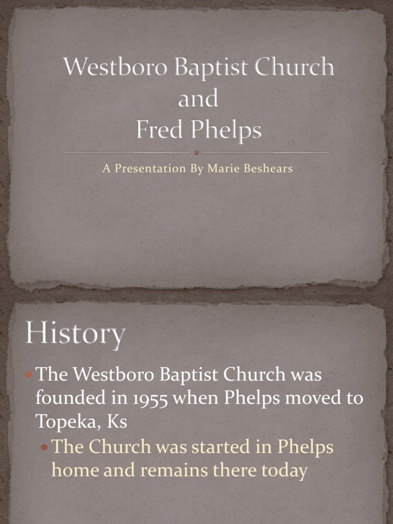 History of the Westboro Baptist Church | PDF | Protestantism | Baptists