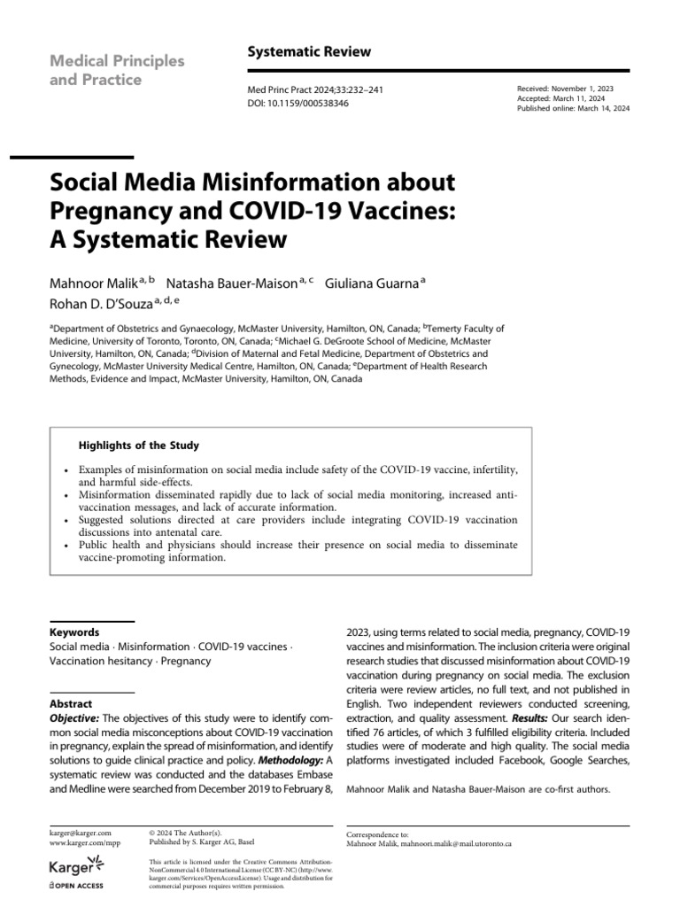 1.Social Media Misinformation | PDF | Pregnancy | Popular Culture ...