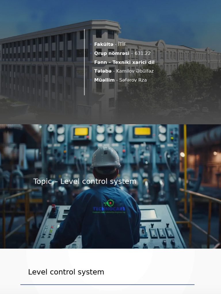 Liquid Level Control Systems Overview | PDF | Automation | Pump