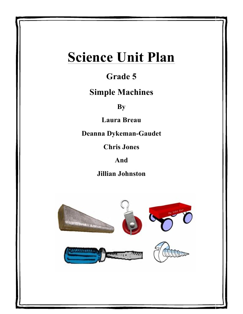 Science Unit - Simple Machines | PDF | Lever | Force