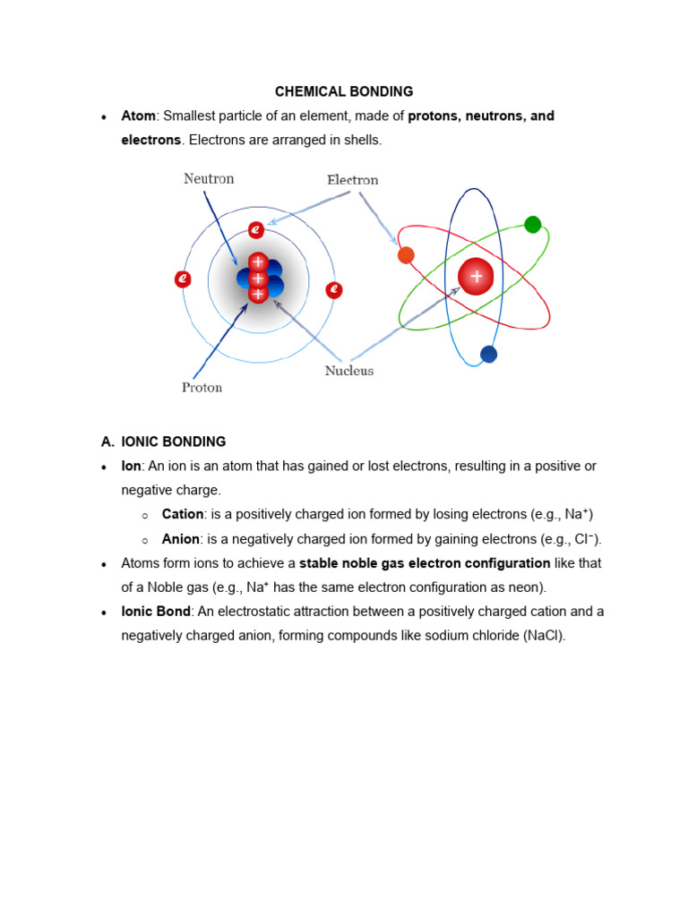 Toddle 4c593d91 5798 4ed5 b652 F4f209ebc6ea Chemical Bonding Note | PDF ...