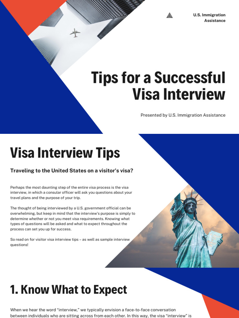 Tips for a Successful Visa Interview | PDF | Travel Visa | Pension