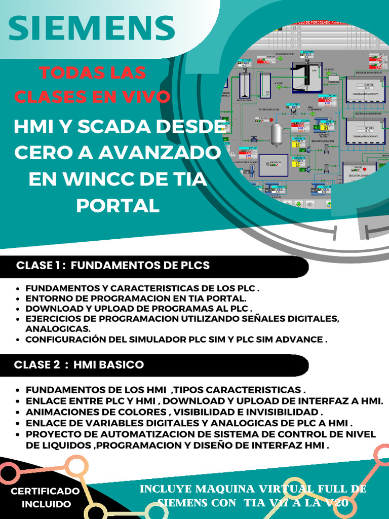 Temario Hmi y Scada Avanzado | PDF | Scada | Controlador lógico programable