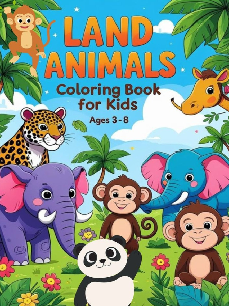 Land Animals Coloring Book2 | PDF