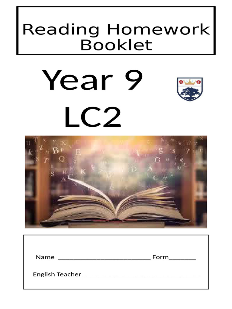 Year 9 Reading Homework Booklet | PDF | Ebenezer Scrooge | On The ...