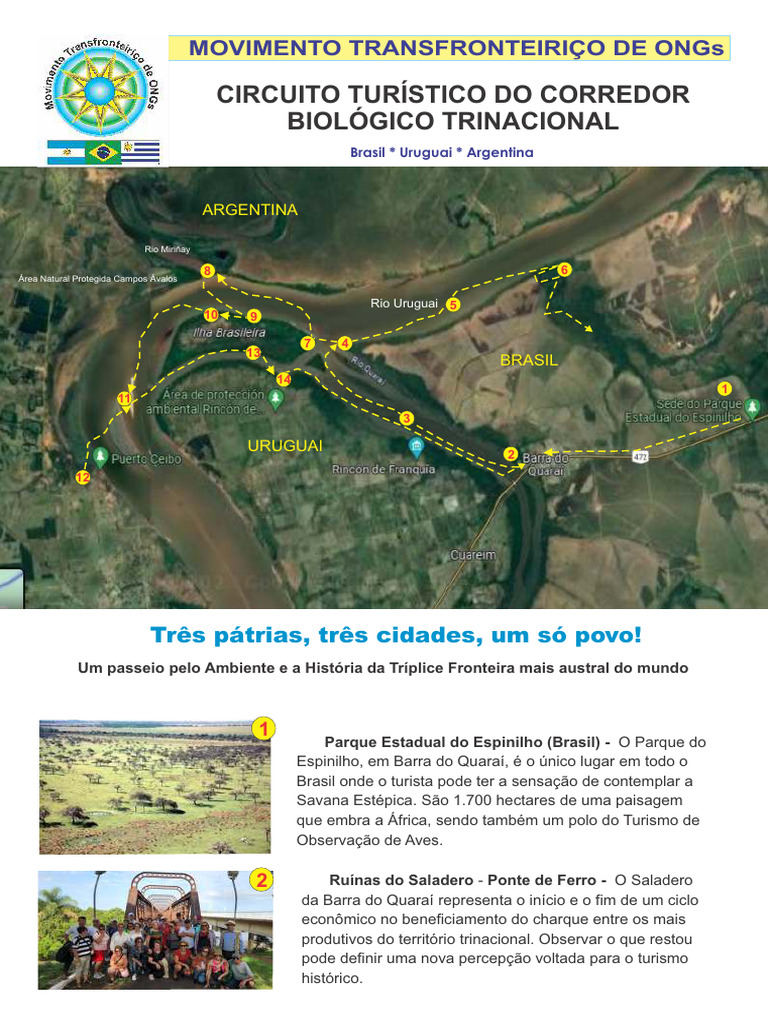 3 - Circuito Turistico Corredor CBT | PDF | Uruguai | Turismo