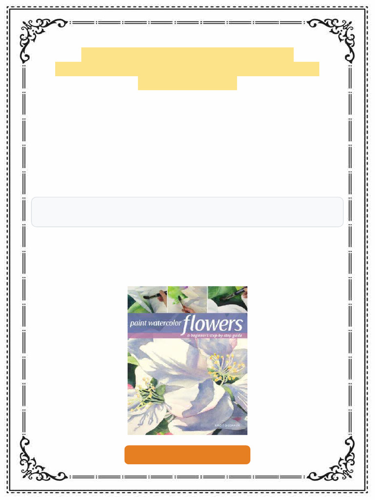 Paint Watercolor Flowers Birgit O'Connor Ebook Digital Quick Open | PDF ...