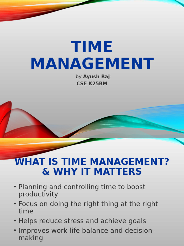 Time Management Presentation | PDF