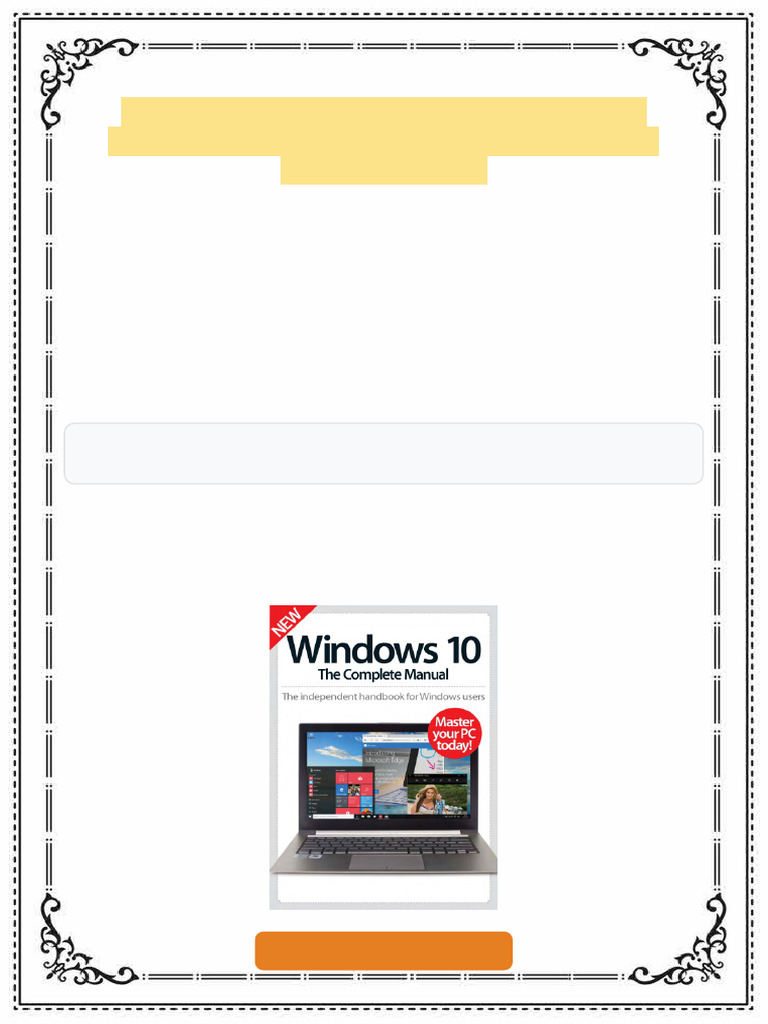 Windows 10 The Complete Manual 1st Edition Jean Neal Ebook Fast Cloud ...