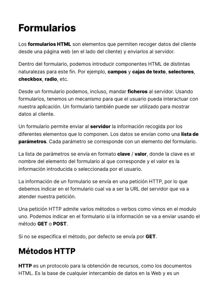 Formularios | PDF | Redes | Internet y web