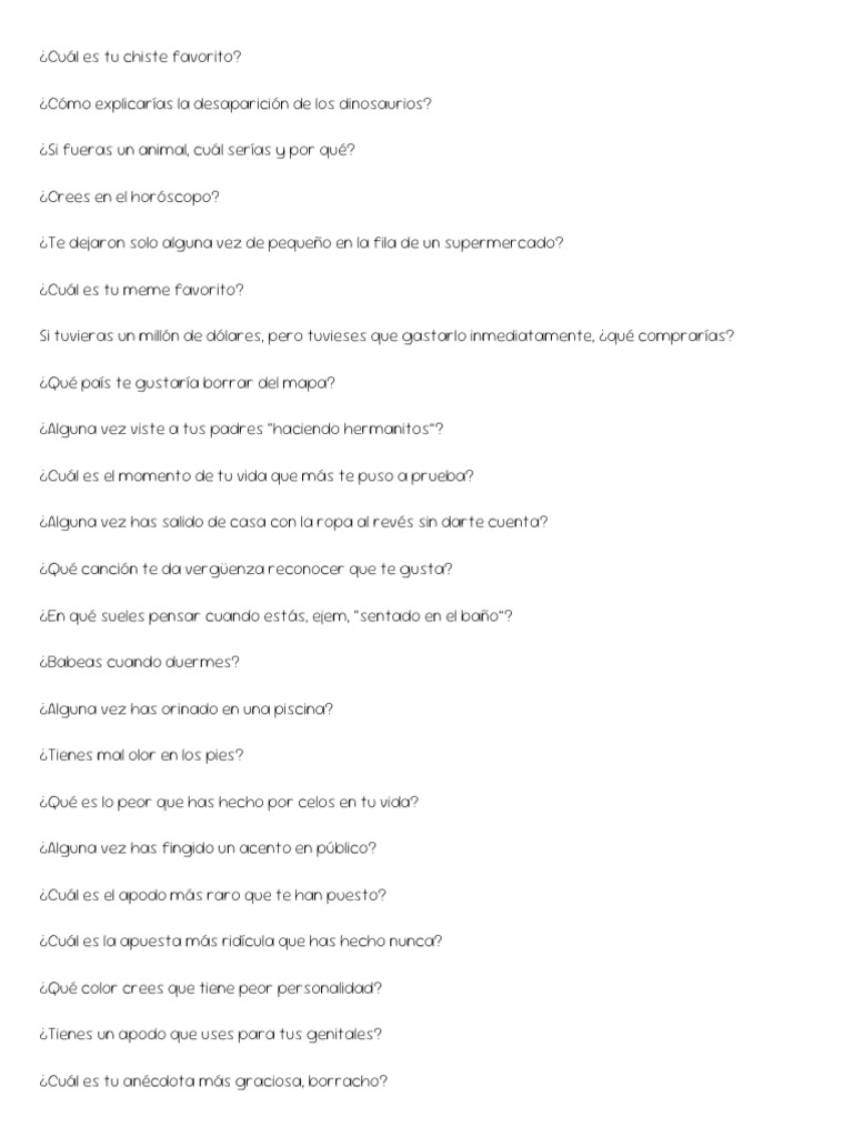 Preguntas Locas | PDF