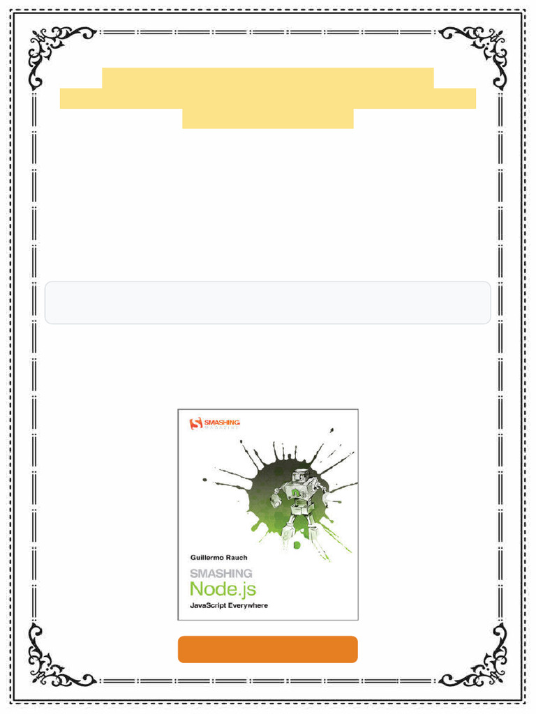 Smashing Node js JavaScript everywhere 2nd Edition Guillermo Rauch ebook HD ebook version | PDF ...