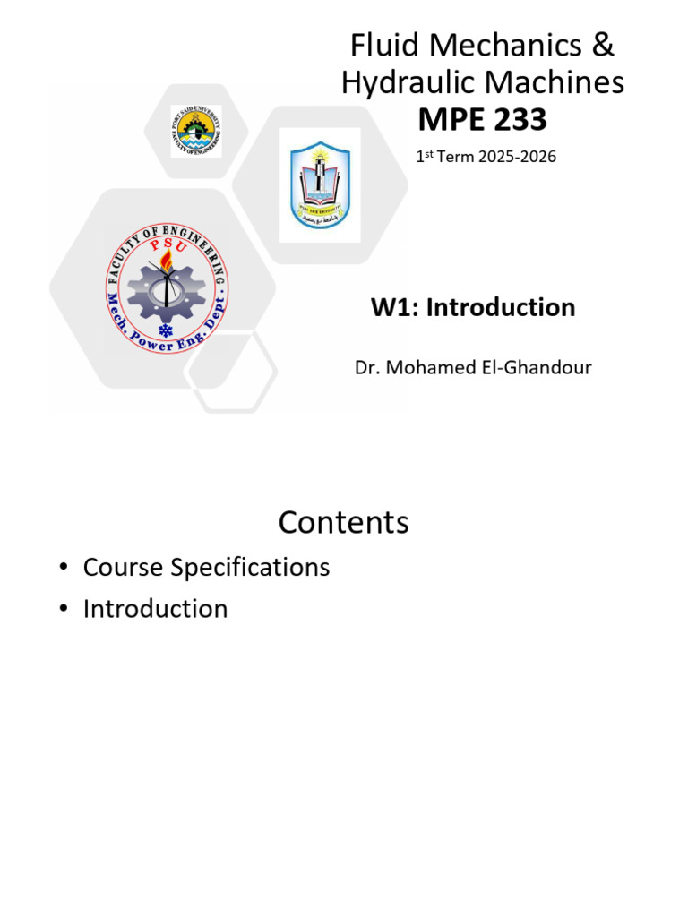 L1-Fluid Mechanics & HM-2025-2026Introduction | PDF | Liquids ...