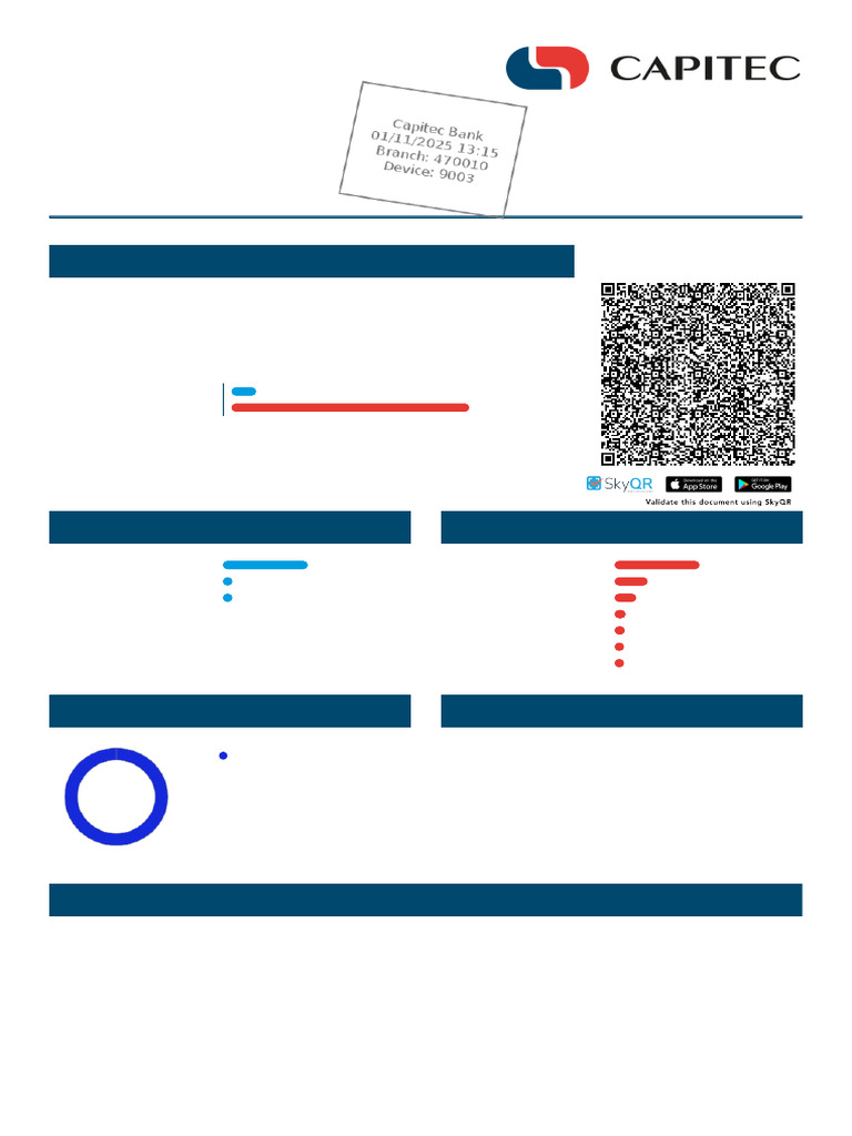 Capitec Bank Account Statement Summary | PDF | Payments | Banks