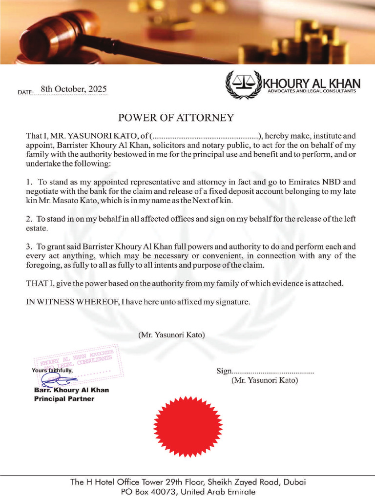 Power of Attorney | PDF