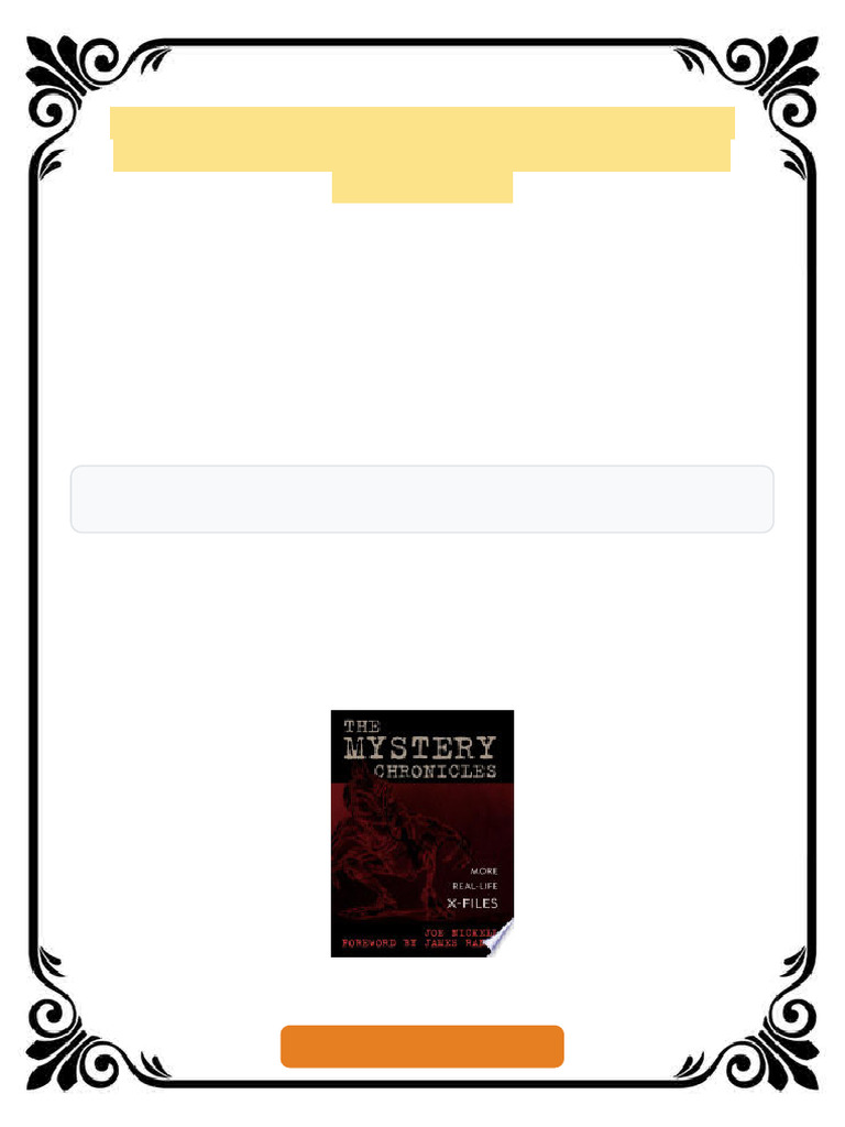 The Mystery Chronicles More Real Life X Files Joe Nickell Ebook Revised ...