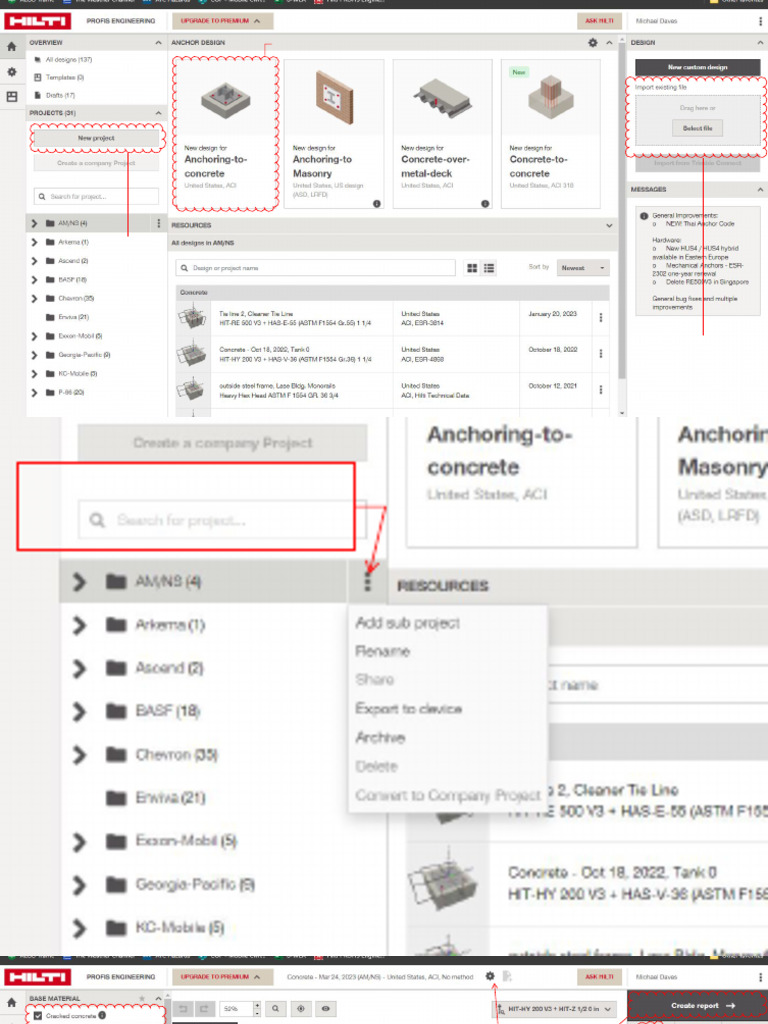 PROFIS Project Setup and Reporting Guide | PDF | Software | Computing