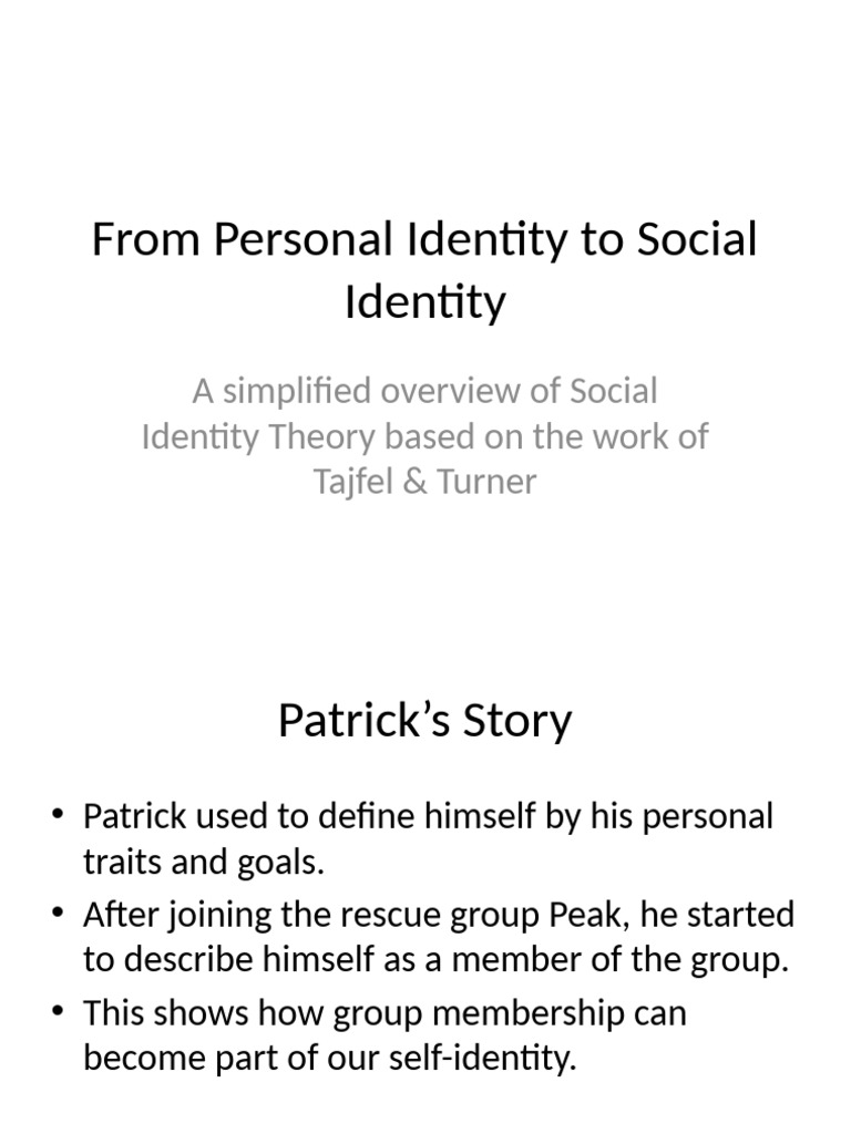 Social Identity Summary Presentation | PDF