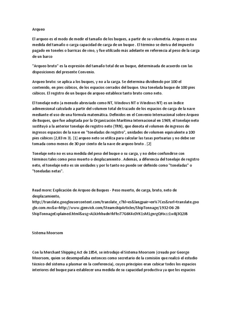 Arqueo | PDF | Envío | Buques