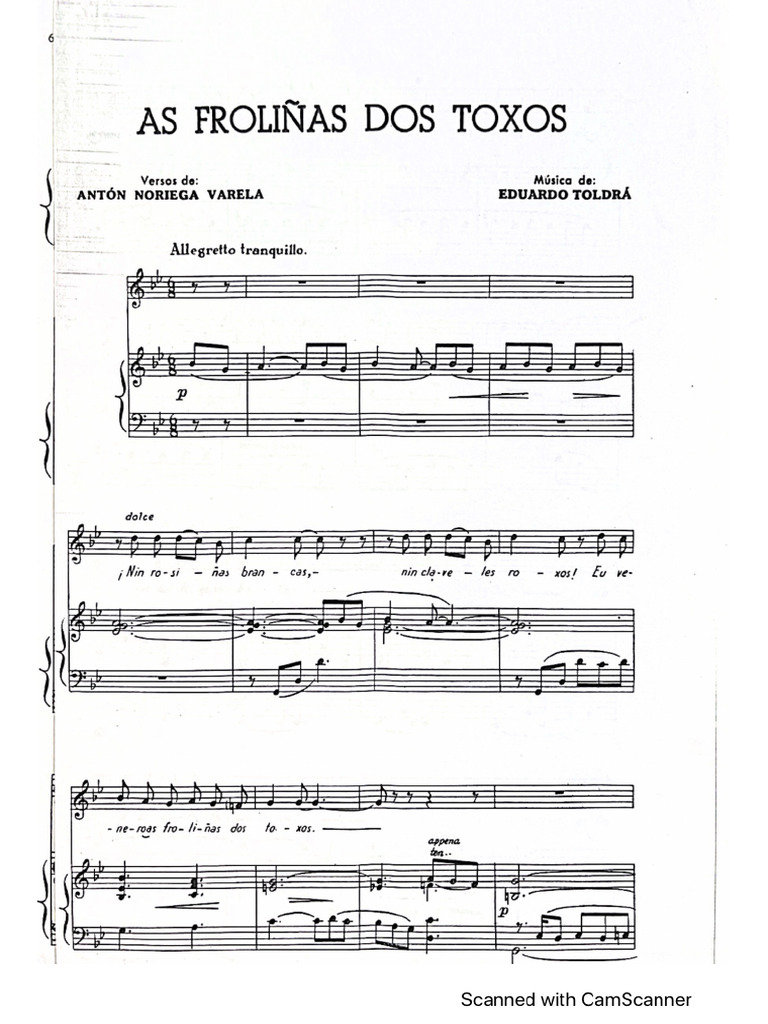 Toldrà - As Froliñas Dos Toxos | PDF