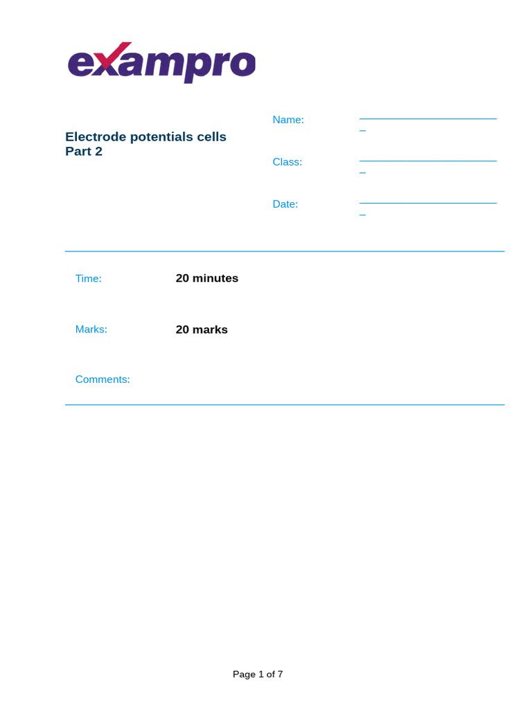 Electrode Potentials and Cell Reactions | PDF | Redox | Iron