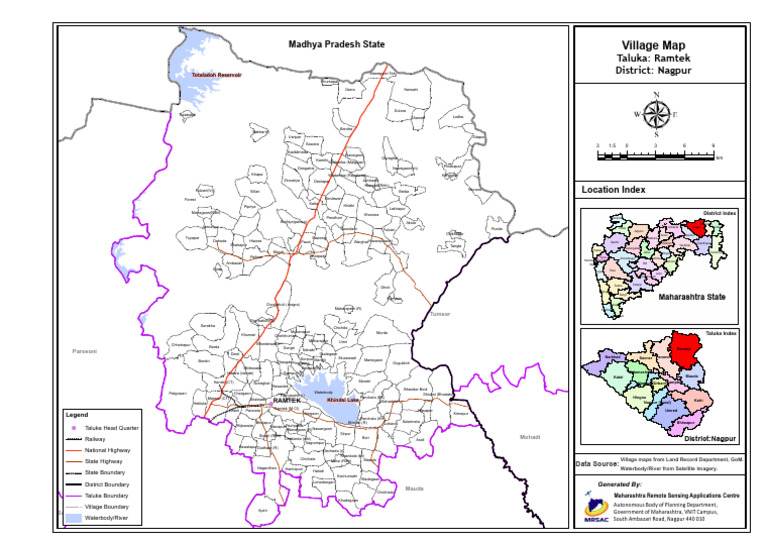 Nagpur District Village Map Overview | PDF | Remote Sensing