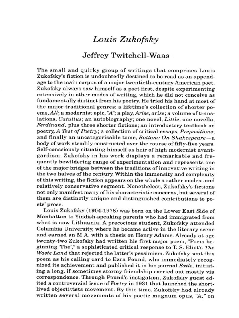 Louis_Zukofsky.PDF | PDF