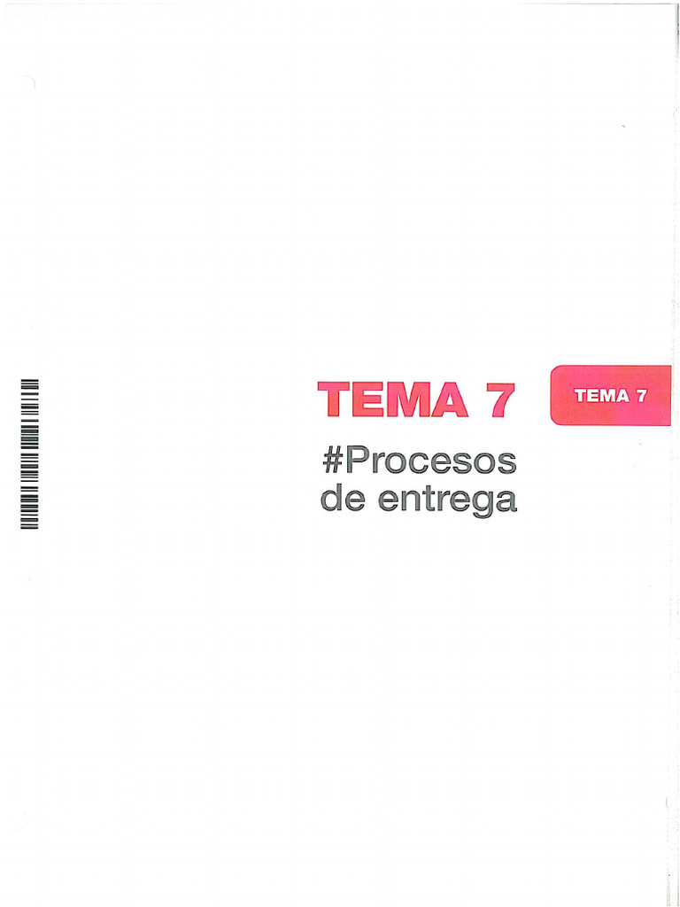 Tema 7 Procesos de Entrega Parte 1 | PDF